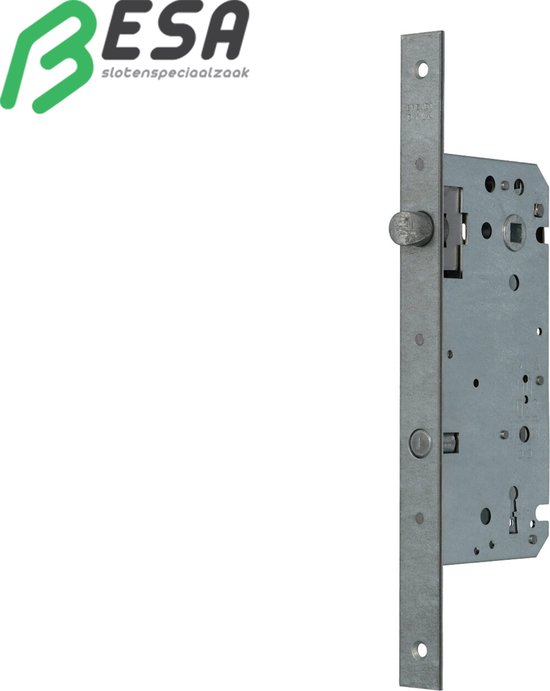 Dyla 1022: Binnendeurslot 110/45 met ronde schoten Voorplaat: 22mm ...