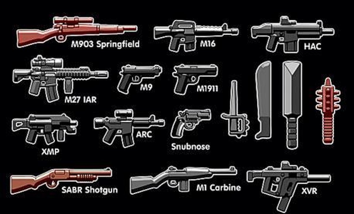 BrickArms Zombie Defense Pack wapen set voor LEGO Minifigures | bol.com