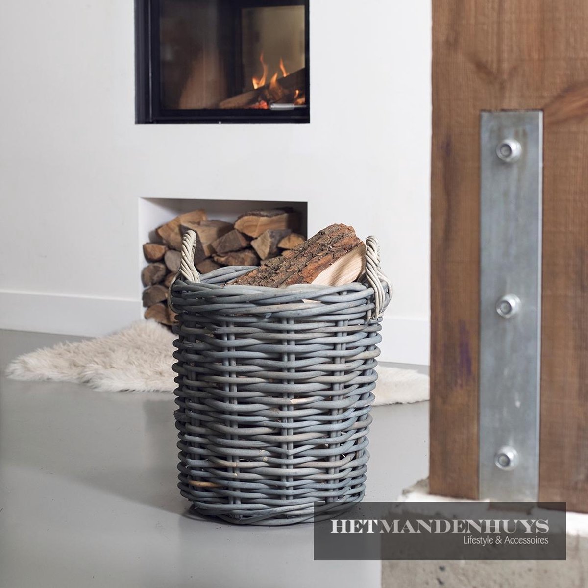 Houtmand Grof Rotan (rond) - Klein | bol.com