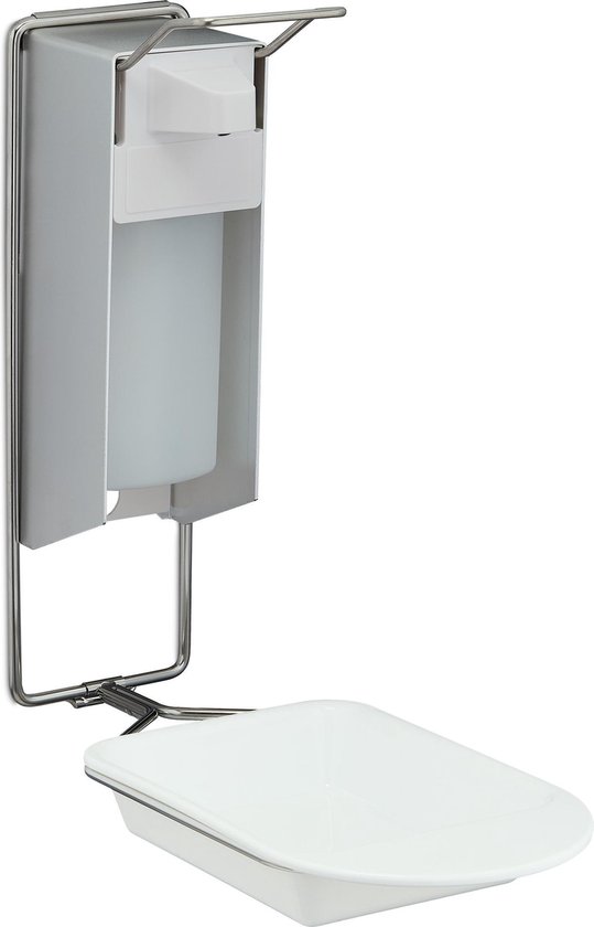 desinfectie dispenser 500 ml - met beugel - muur - hangend - met lekbak ...