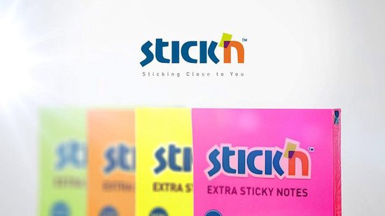Stick'n Sticky Notes - 76x76mm - Extra Sticky - Neon Groen - 90 ...
