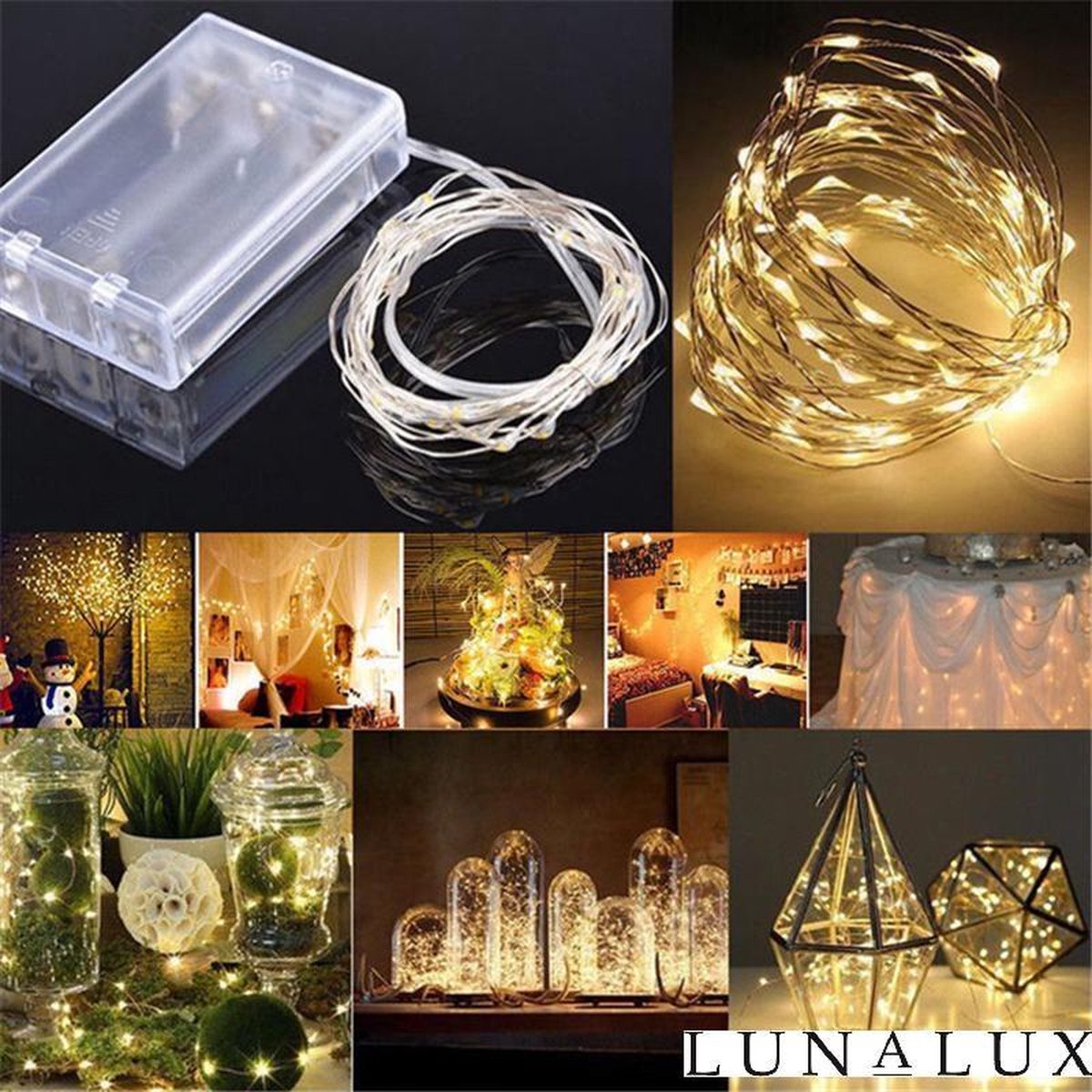 Sfeerlampjes- Kerstlichtjes - LED lichtsnoer - Groen - kleine lichtjes ...