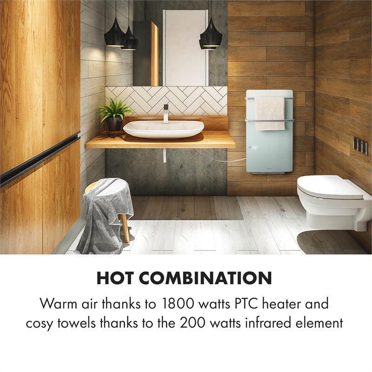 Klarstein Hot Spot Crystal Flow Infrarood verwarmingspaneel - Infrarood ...