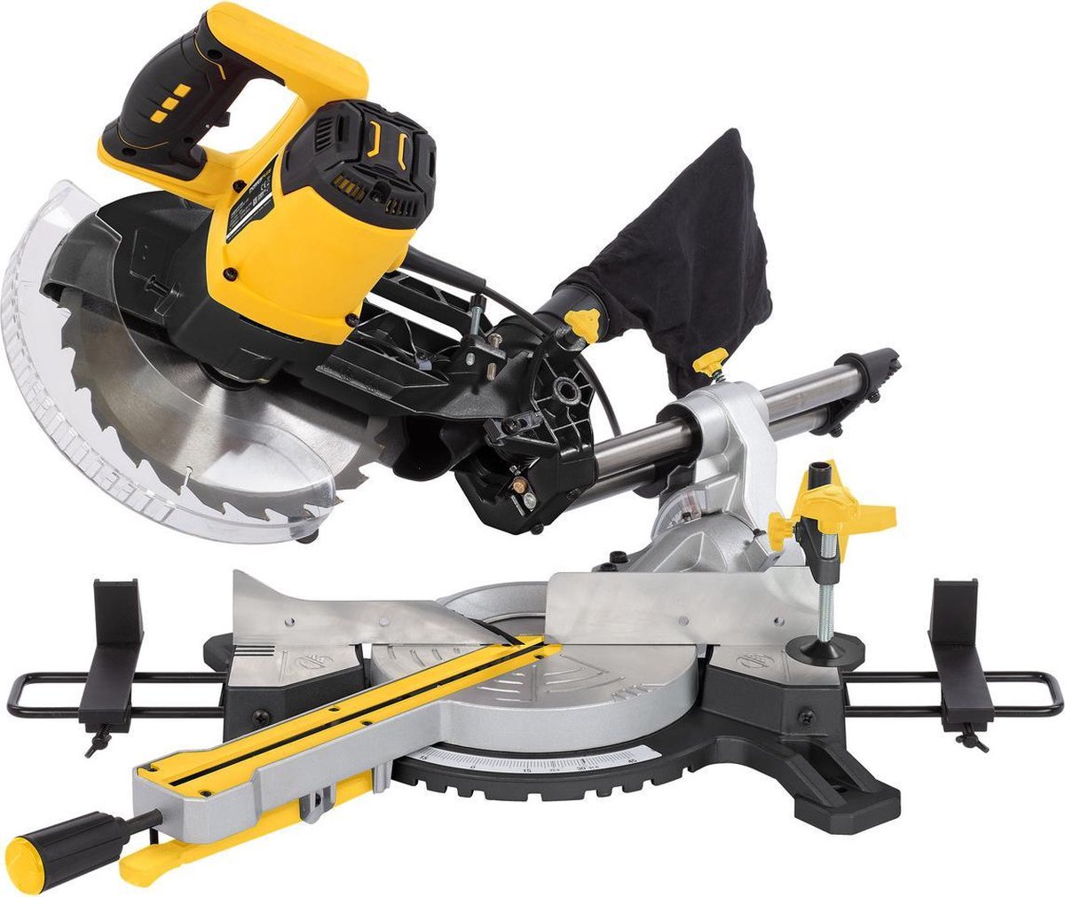 Powerplus POWX075730S Afkort- en verstekzaag - Telescopische zaag ...