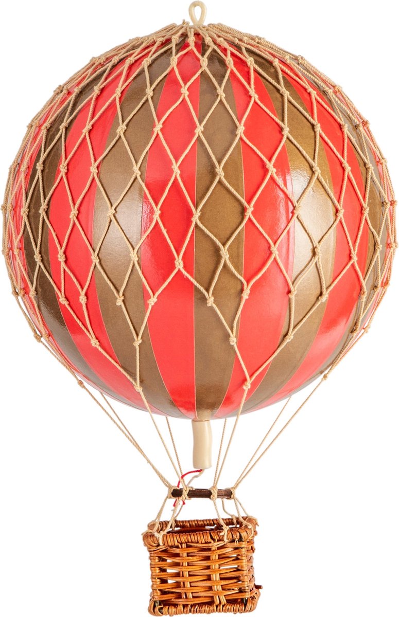 Authentic Models - Luchtballon 'Travels Light' - goud/rood - diameter ...