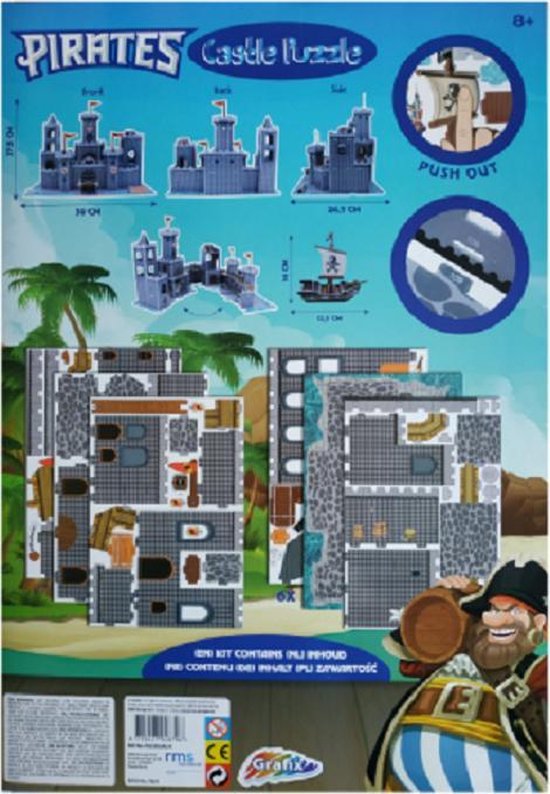 Grafix - 3D PiratenKasteel - Puzzel -Castle Puzzle | bol.com