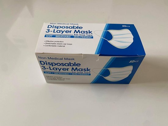 Prisma HQ Mask Blauw 50 stuks - Hoge Kwaliteit - Keurmerk - 3 Lagen ...