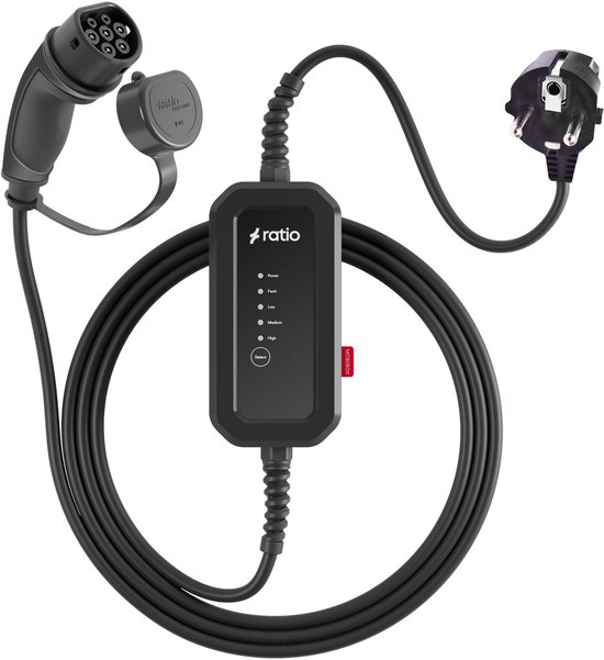 Ratio Mobi Box io1 - Mobiele Lader - Type 2 naar Randaarde (230V) - 10 ...