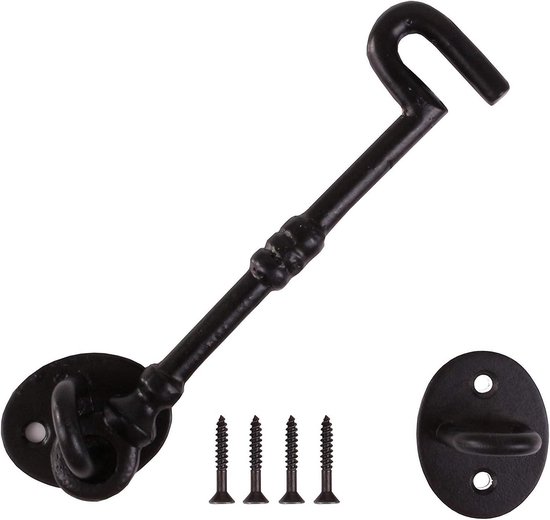 Gietijzeren Cabine Haak Zwart 150 mm - Traditioneel Design - Pack van 1 ...