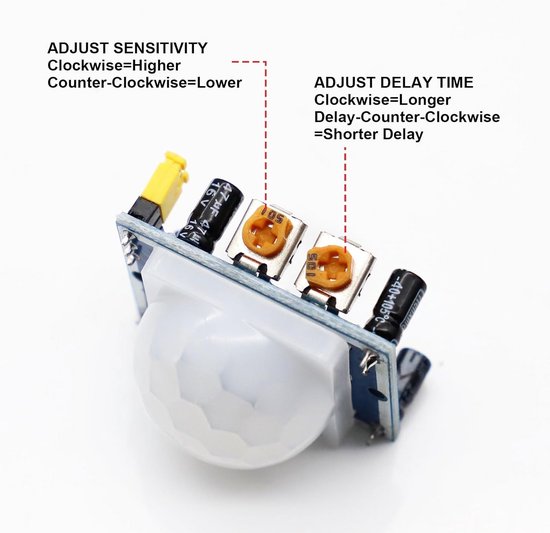 Infrarood PIR Bewegingssensor Modules voor Arduino en Raspberry Pi ...