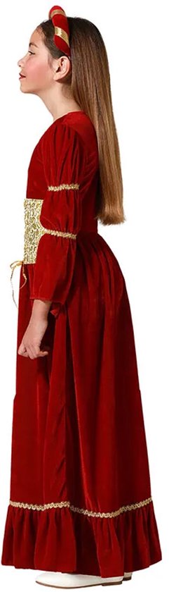 Atosa Jonkvrouw/middeleeuwse prinses verkleed set - rood - luxe ...
