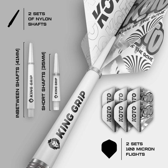 KOTO Kingwave Teardrop 90% - Dartpijlen 23 Gram | bol
