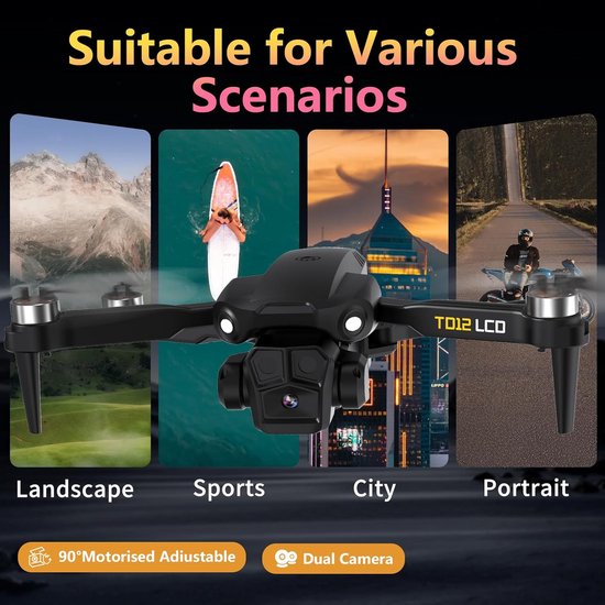 Opvouwbare Drone met Camera en LCD-scherm voor Volwassenen en Beginners ...