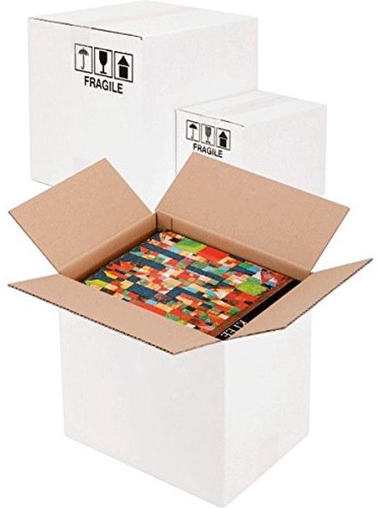 Sterke Kartonnen Verzenddozen (Wit, 43x31x20 cm) - Voordelig Pakketten ...