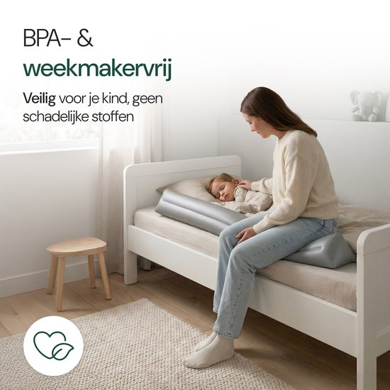 Cavedo® Opblaasbare Bedrand met Flap - 120cm - Bedhekje voor ...