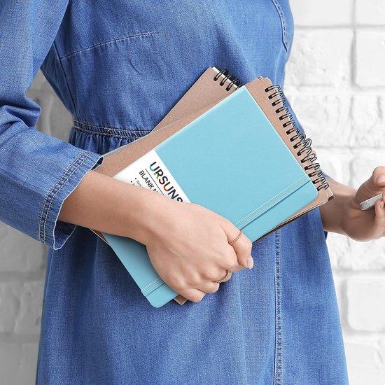 Klassiek A5 Notitieboek met Harde Kaft en Lintverdeler, Gestreept ...