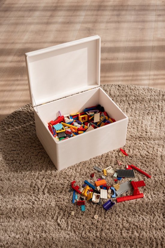 HAUDT® Houten cadeau kist wit KIM MAXI met klepdeksel - 39,5 x 29,5 x ...