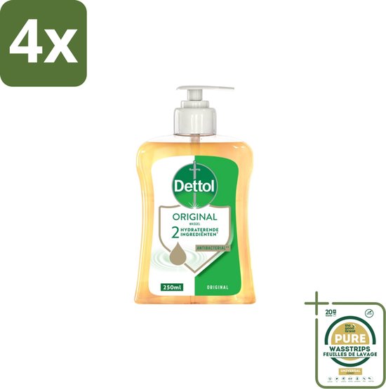 Dettol Handzeep Original 250 ml - Voordeelverpakking - 4 stuks ...