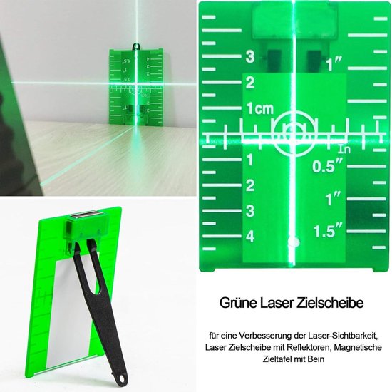 Schietschijf met reflectoren voor verbeterde rode laser zichtbaarheid ...