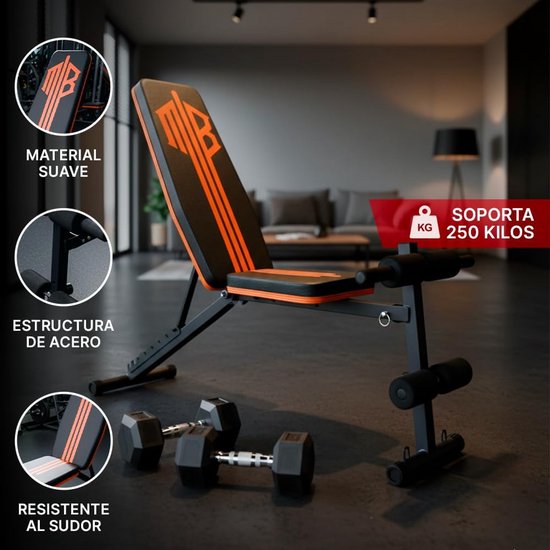 Inklapbare Verstelbare Halterbank voor Thuis en Fitness, Max. Belasting ...