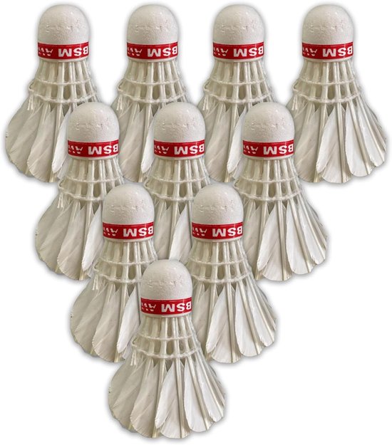 Witte Badminton Shuttles Set van 10 Stuks - Duurzame en Slijtvaste ...
