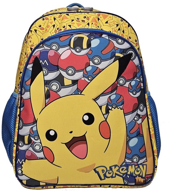 Pokémon Classic Rugzak – 40 cm – Geel – Stevige Schooltas met Pikachu ...