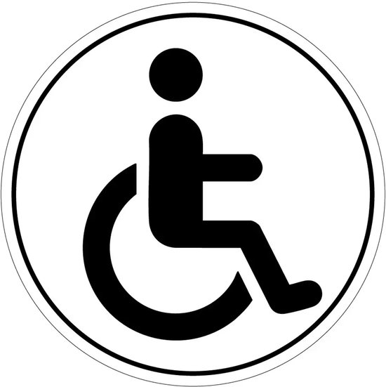 Invalide WC sticker - 20 cm | bol