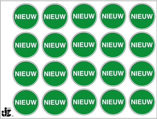 Nieuw stickers - op vel - 3 cm - 20 stickers per vel | bol