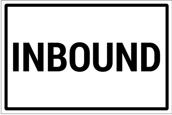 Inbound sticker - 30 x 20 cm | bol