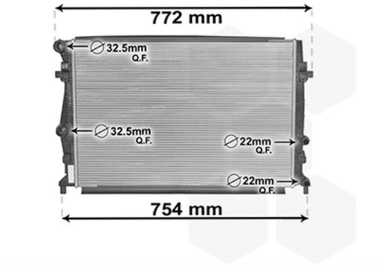Van Wezel - RADIATOR VOOR SEAT LEON 2012-2020 5Q0121251EA | bol
