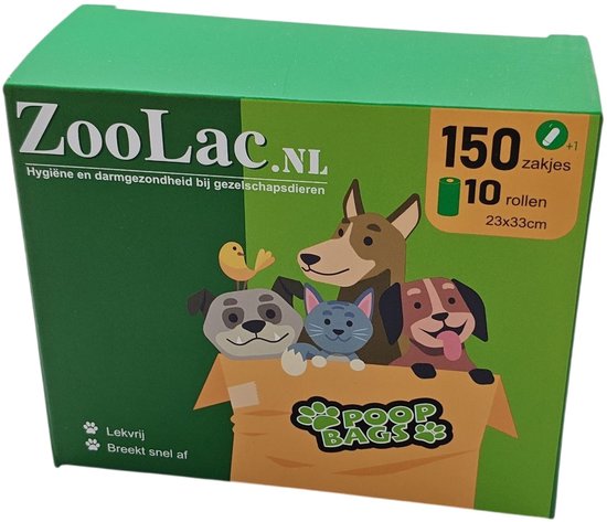 Zoolac Hondenpoepzakjes met Dispenser – Milieuvriendelijk & Lekvrij | bol