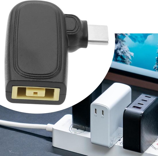 Allecto Plus - USB-C naar Slim Tip Adapter 100W PD - Met Type C Power ...