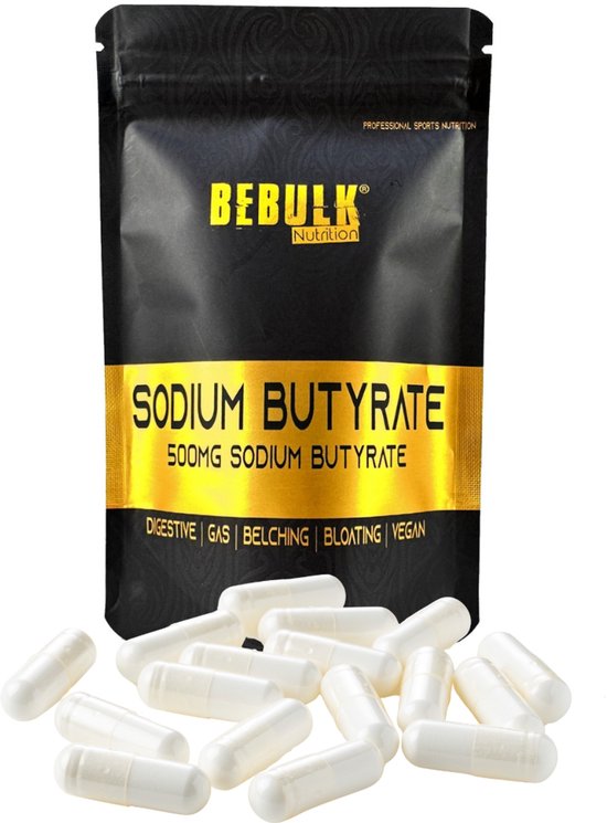 BeBulk Nutrition - Sodium Butyrate- Natriumbutyraat 500 mg 98% - 90 ...
