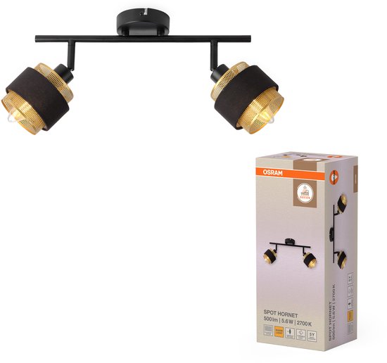OSRAM LED Spot Hornet 2X2.8W 827 E14 Zwart, dimbaar, warm wit (2700 K ...