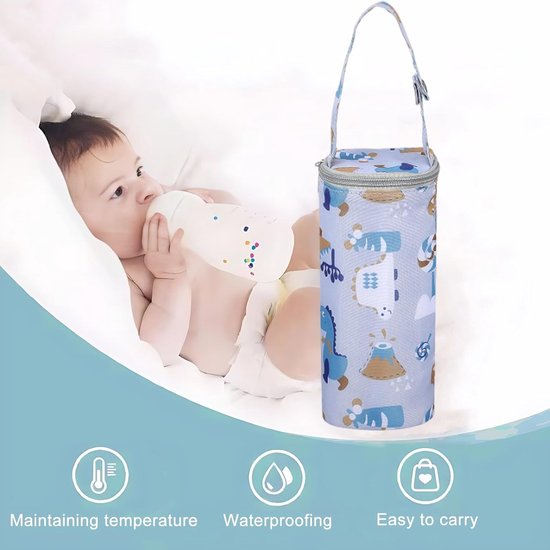 Esenlong Drinkfles Houder Baby Waterfles Geïsoleerde Tas - Lichtgrijs | bol