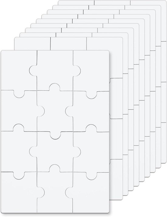 Allecto Plus - Lege Legpuzzels 10x15cm - Set van 10 vellen - DIY Blanco ...