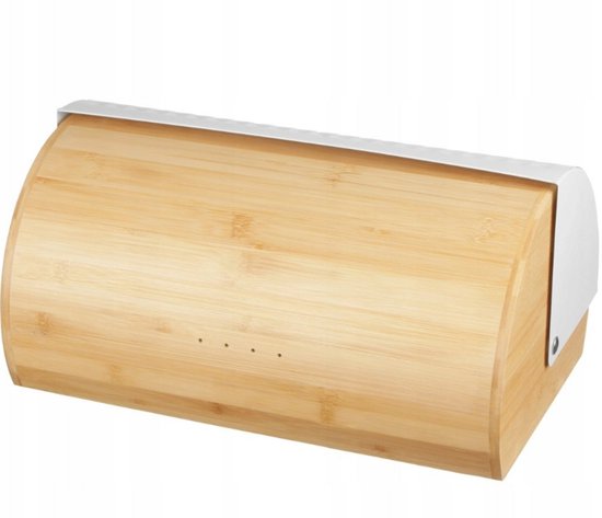 Luxe Houten Broodbak - Broodtrommel met Metalen Deksel + Inclusief ...