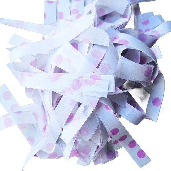 Papier snippers - Gekleurd wit roze stippen - vulling doos - opvullen ...