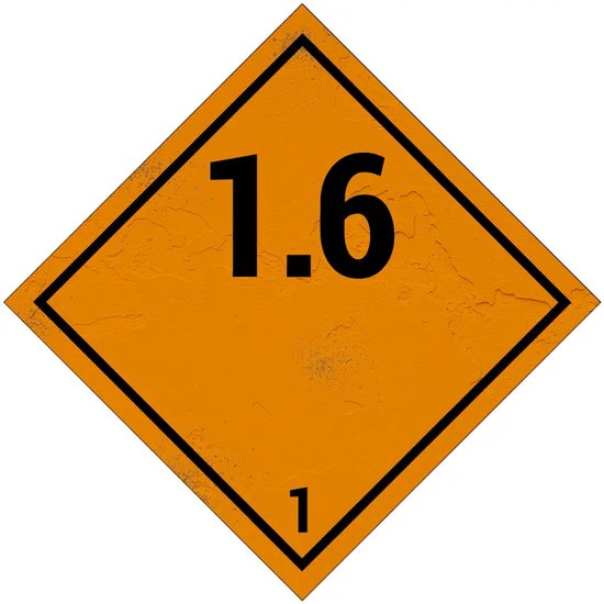 ADR klasse 1.6 explosieve stoffen bord - Sign Again - 25 x 25 cm | bol