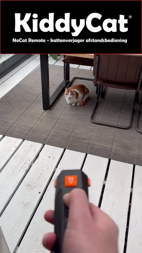 KiddyCat® Kattenverjager - Afstandsbediening - Katten Verjagen Tuin - 3 standen -... | bol