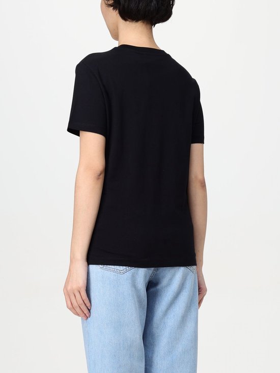 Rhinestone Embellished Short Sleeve Tee Wo - Black T-Shirts | bol