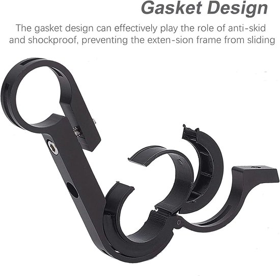 Allecto Premium - Fietsstuur extender met klembeugels aluminium voor e ...