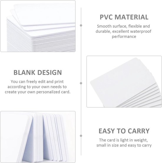 Allecto Premium - Witte PVC kaarten voor identiteitskaarten en NFC ...