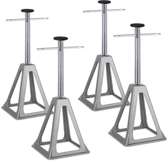 Caravan steunbok, 4 stuks aluminium steunbokken in hoogte verstelbaar ...