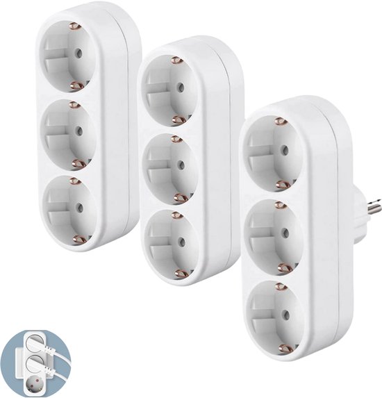 Stopcontact Splitter - Stopcontact - Verdeelstekker - Verloopstekker 3 ...