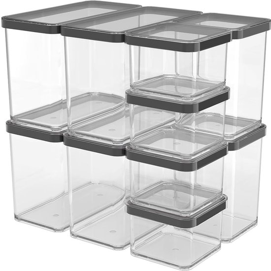 Transparante opbergdozen voor levensmiddelen - set van 3 - BPA-vrij - 3 ...
