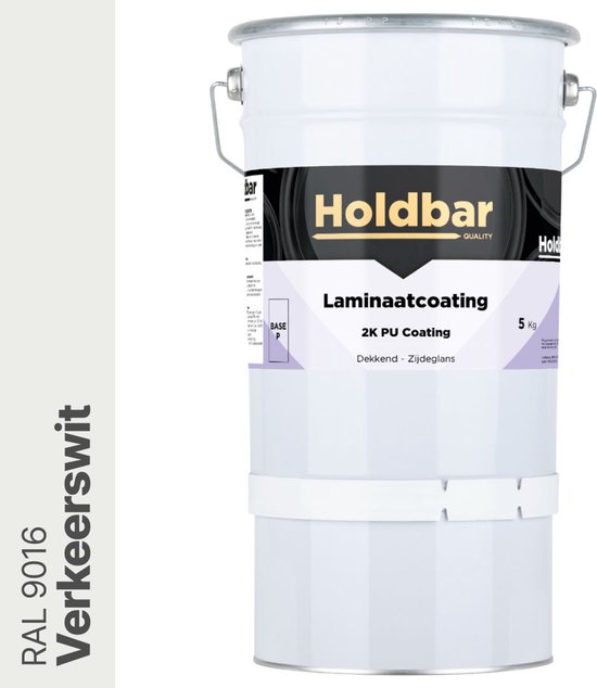 Holdbar Laminaatcoating Verkeerswit (RAL 9016) 5 Kg - Laminaat Verf ...