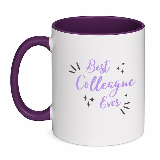 Hacebo® - best colleague ever koffiebeker paars - Collega - een collega ...