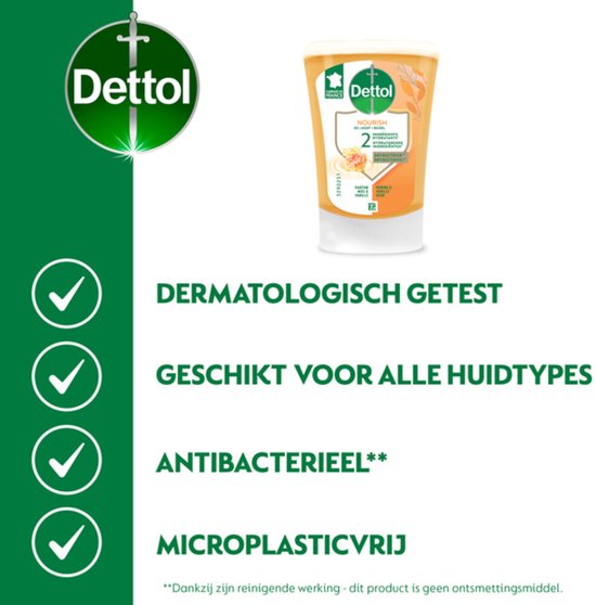 Dettol No-Touch Handzeep Refill Extra Care Honey & Sheabutter 250 ml - Bulkverpakking... | bol