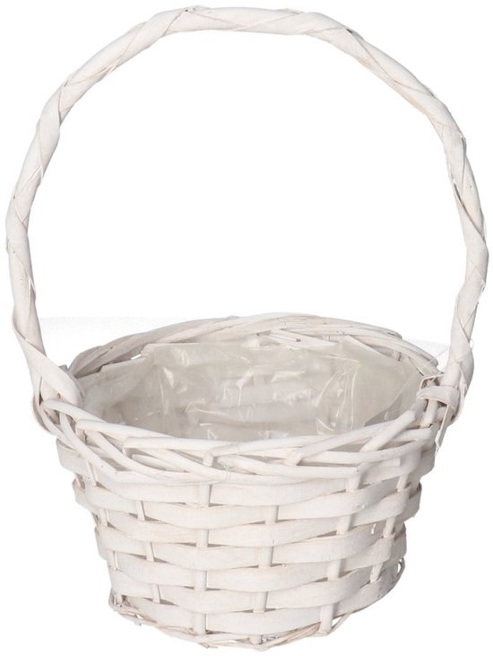 Witte Rieten Mand voor Bloemenstrooi | bol